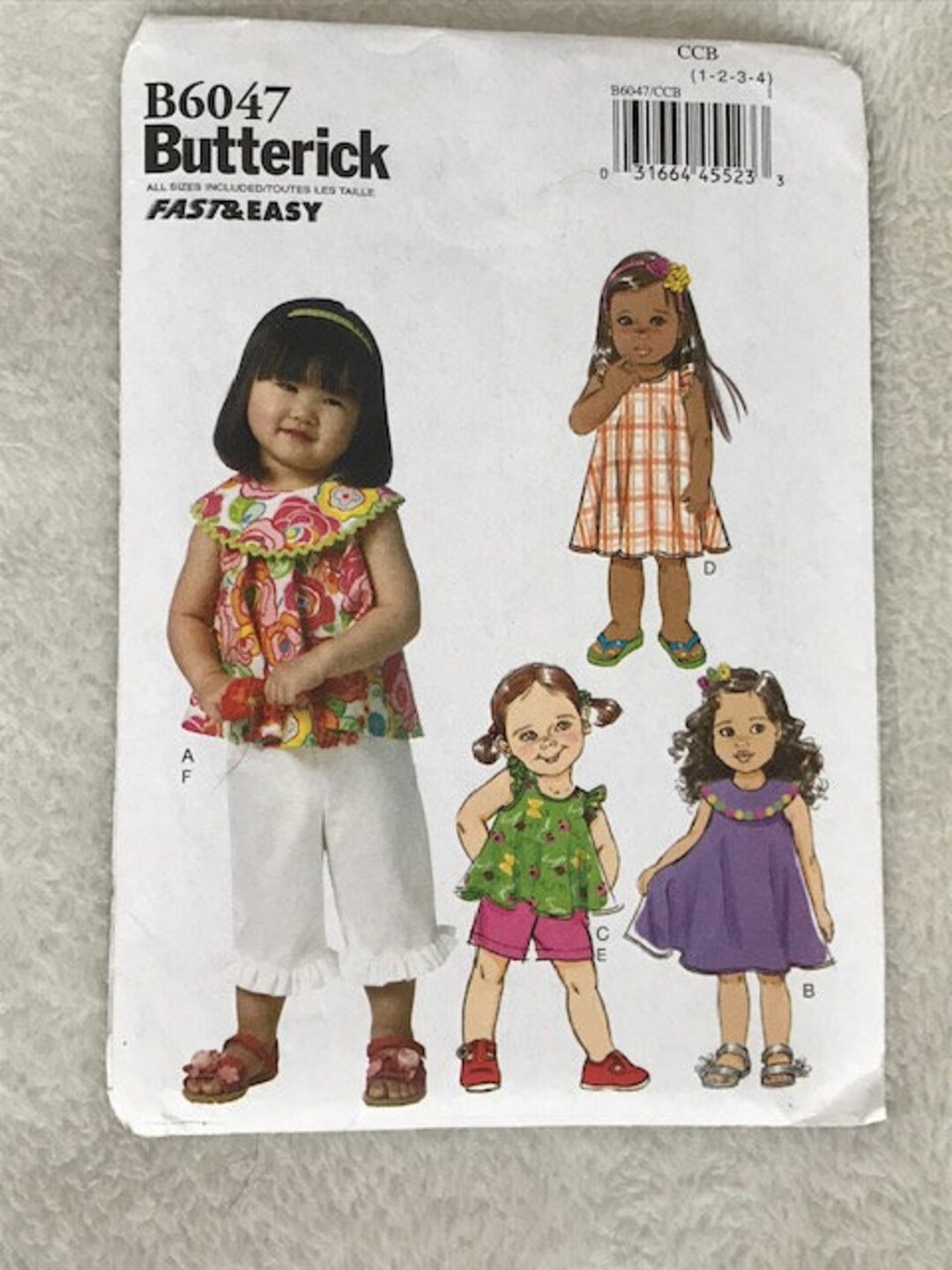 Butterick B6047 Toddlers Top Toddlers Dress Toddlers - Etsy España