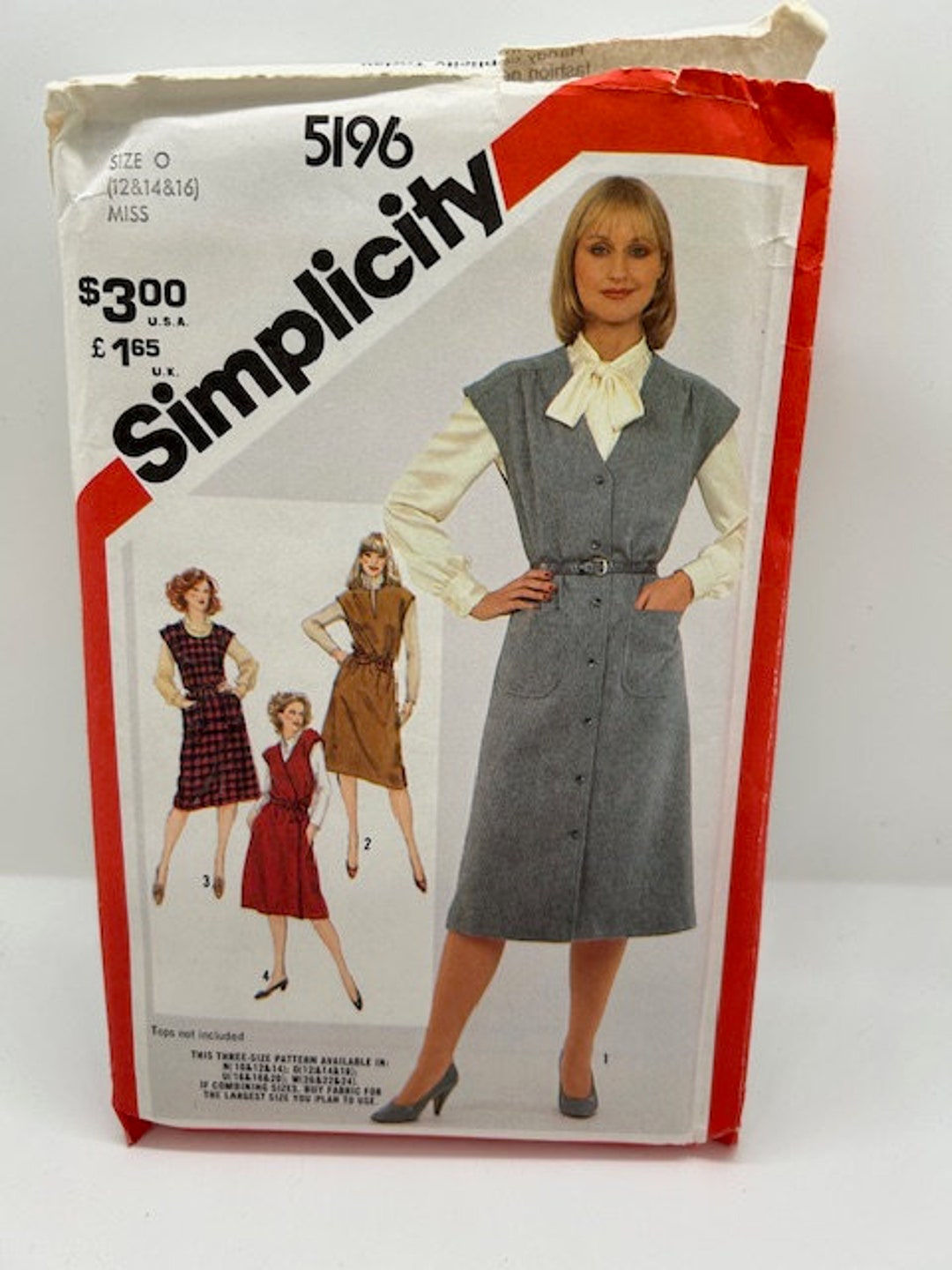 Simplicity 5196, Misses' Set of Jumpers, UNCUT - Etsy