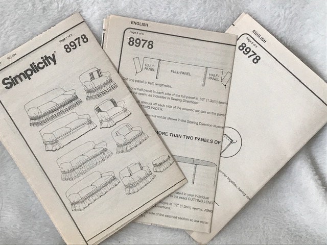 Simplicity 9105, Simplicity 8978, Simplicity 8324, Curtains, Slipcovers ...