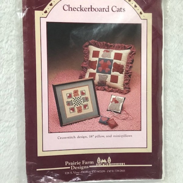 Checkerboard Cat - Etsy