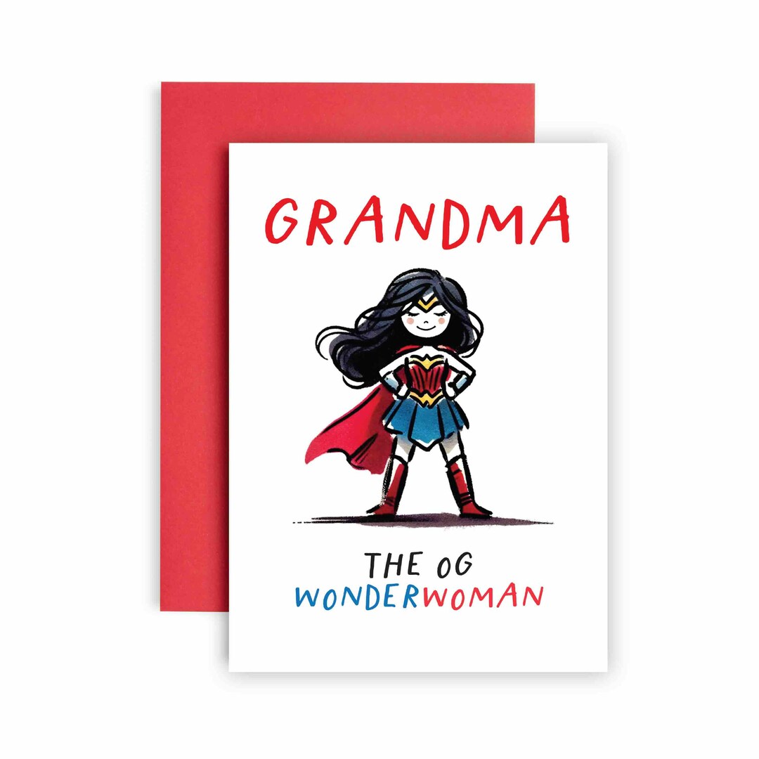 The OG Wonder Woman - Grandma - Card for Her - Mother's Day - Birthday ...