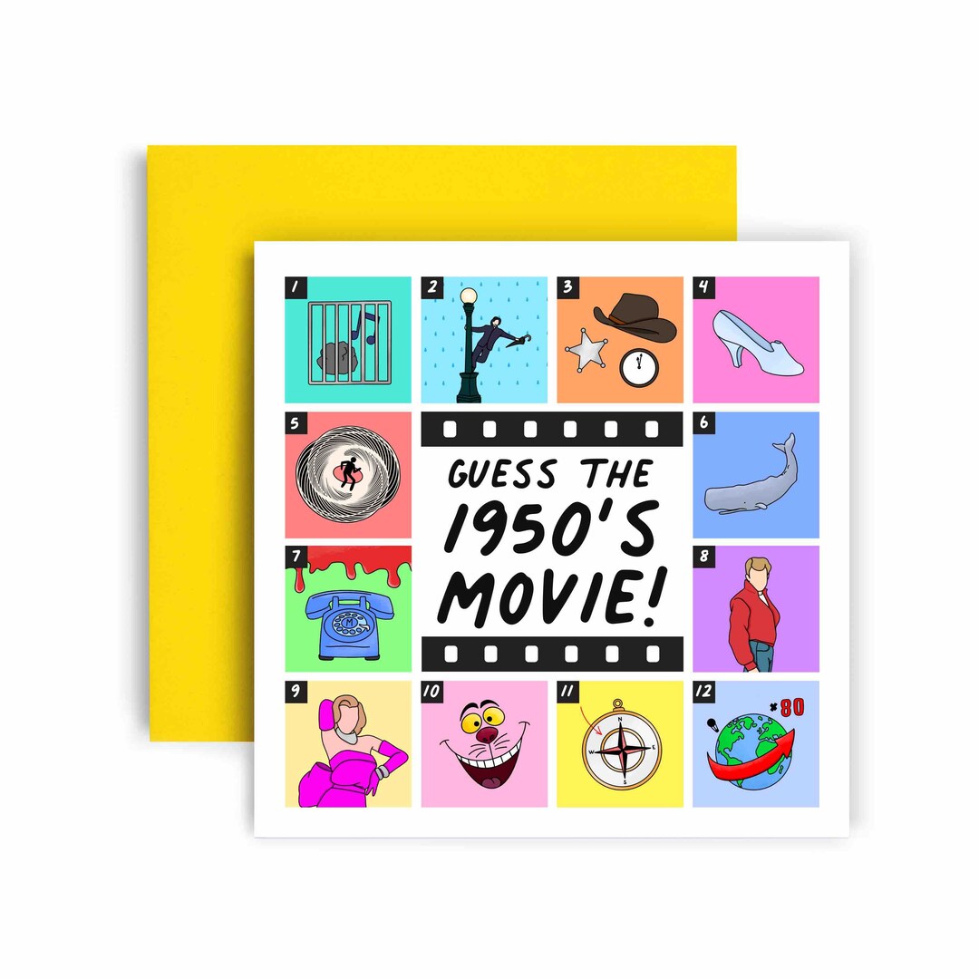 Guess the Movie - Birthday Card - Funny Card - 70th Birthday - Movie ...