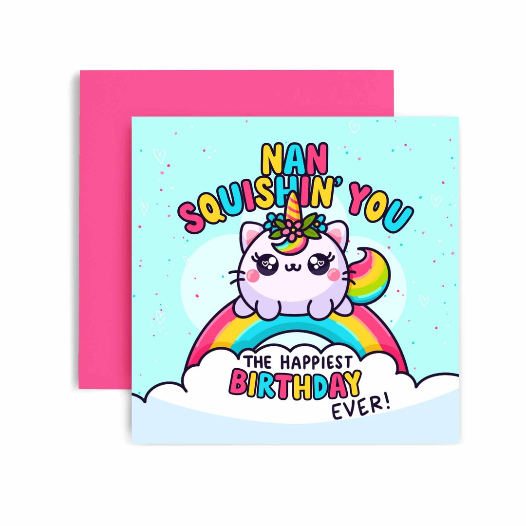 Squishing You the Happiest Birthday Day - Caticorn Card - Squishmallow ...