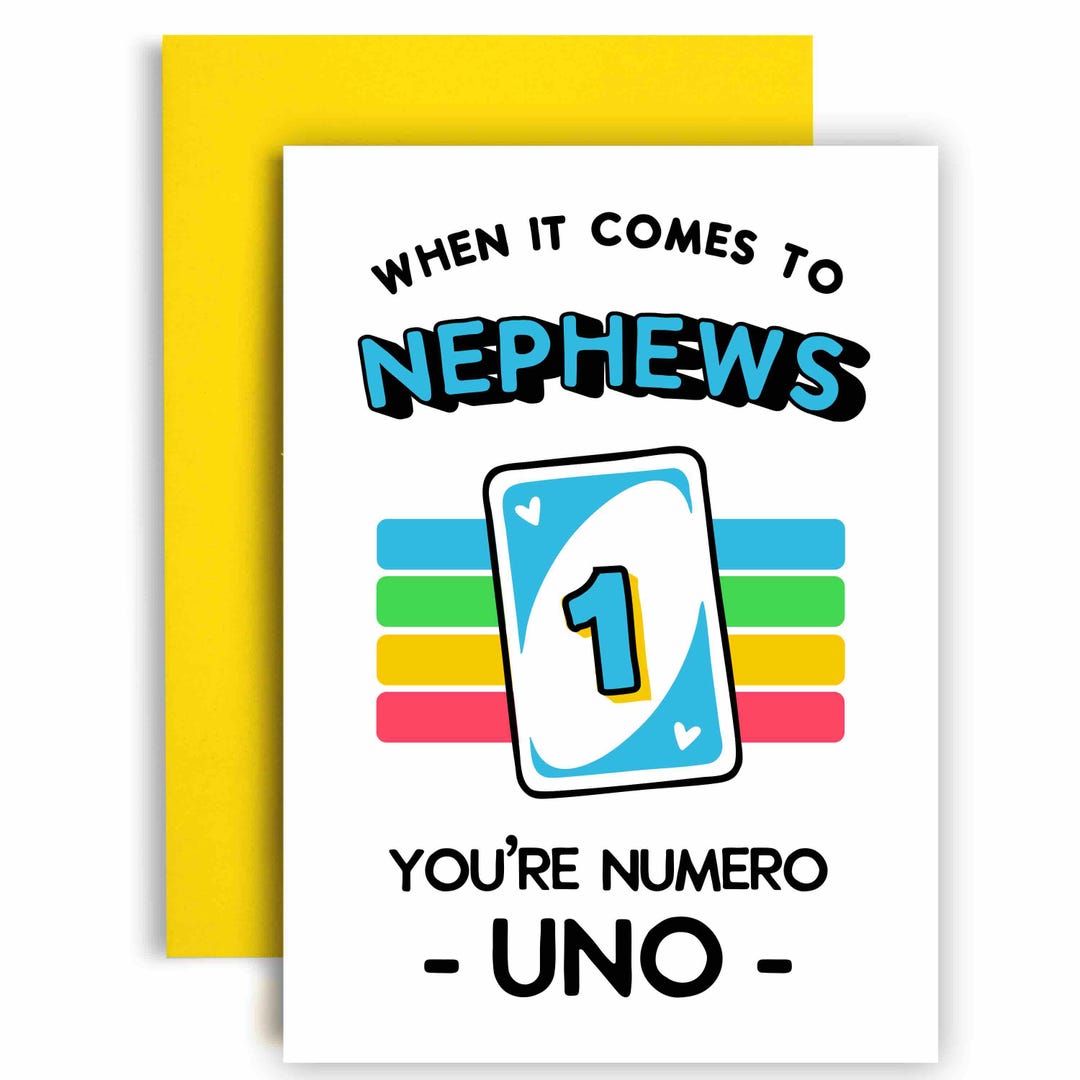 You're Numero Uno - Uno Birthday Card - Cute Birthday Card - Fun Game ...