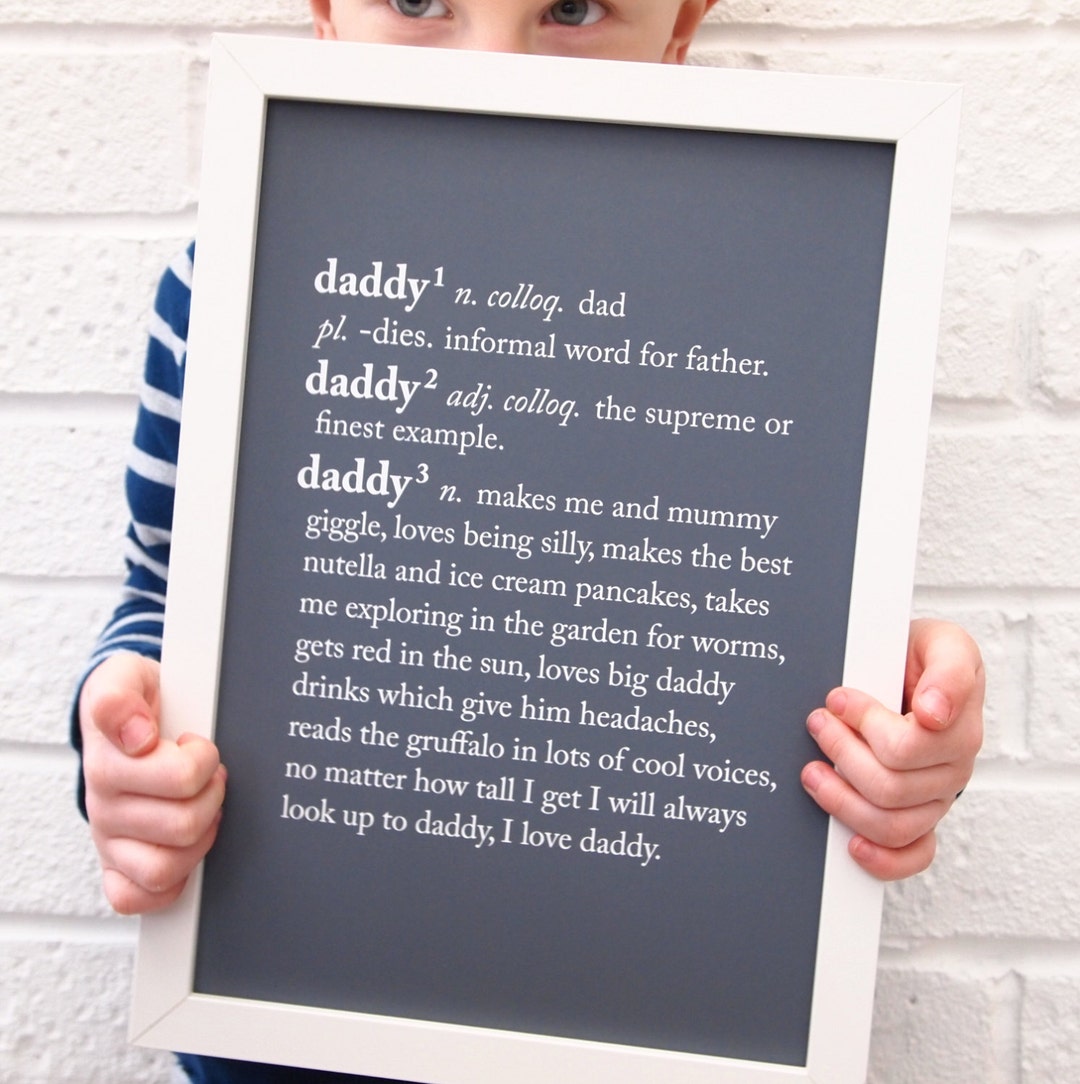 Dad Dictionary Definition Print Father Day Gift Gift for Dad Dad ...