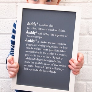 Dad Dictionary Definition Print Father Day Gift Gift for Dad Dad ...