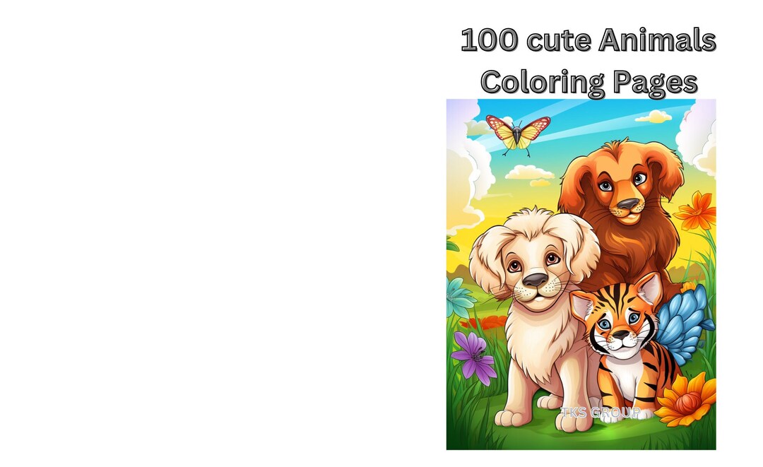 00 Cute Animals Coloring Pages – Adorable Printable Coloring Sheets - Etsy