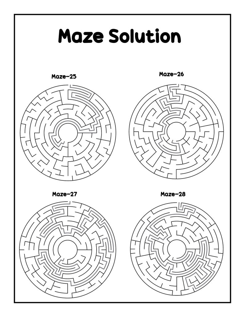 Kids Mazes Hours of Fun - Etsy