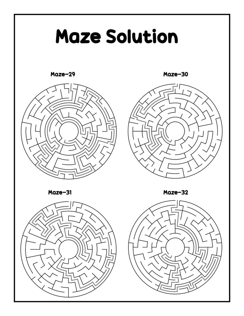 Kids Mazes Hours of Fun - Etsy