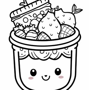 Cute Kawaii Coloring Book for Kids - Etsy