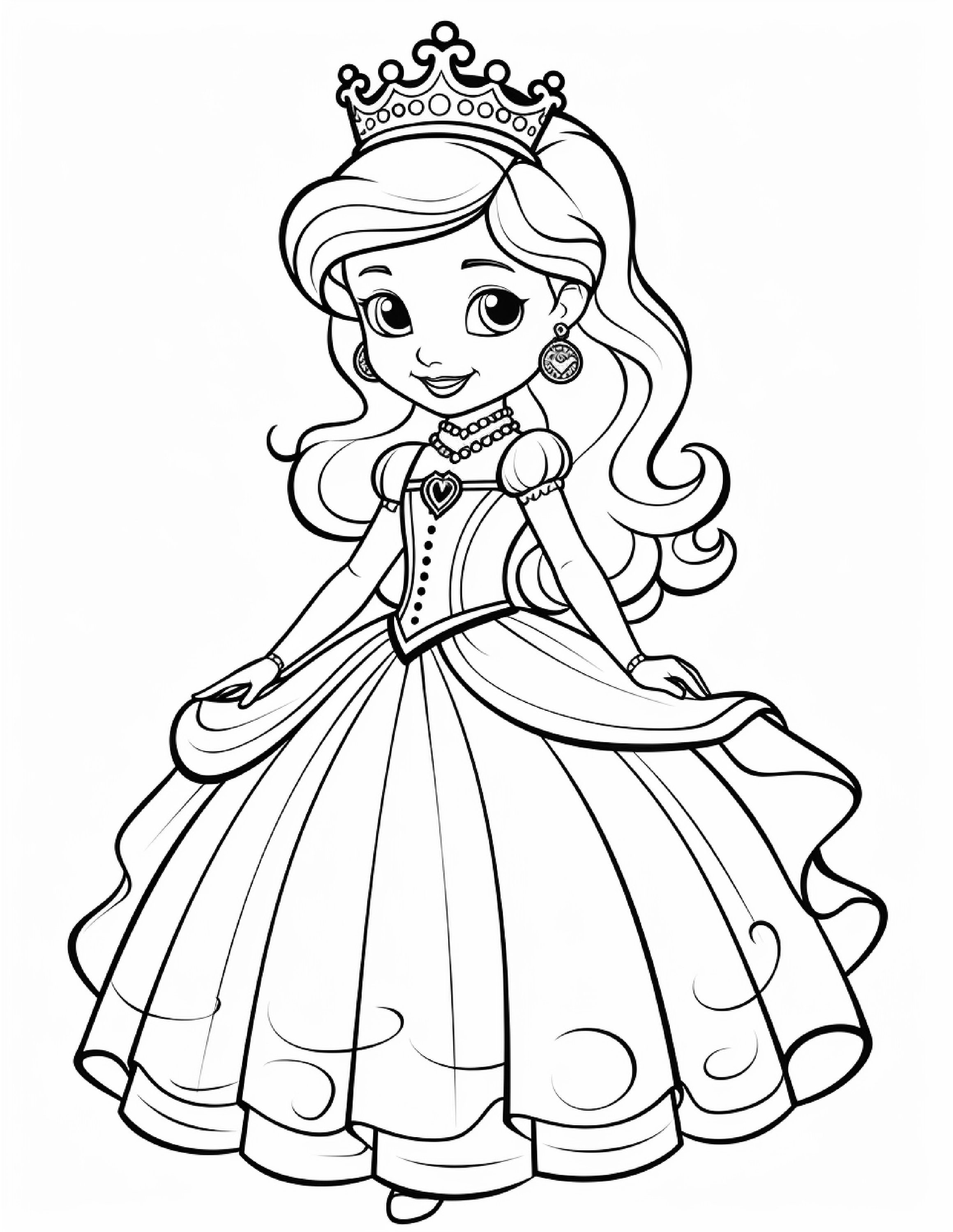 100 Princess Coloring Pages - Etsy