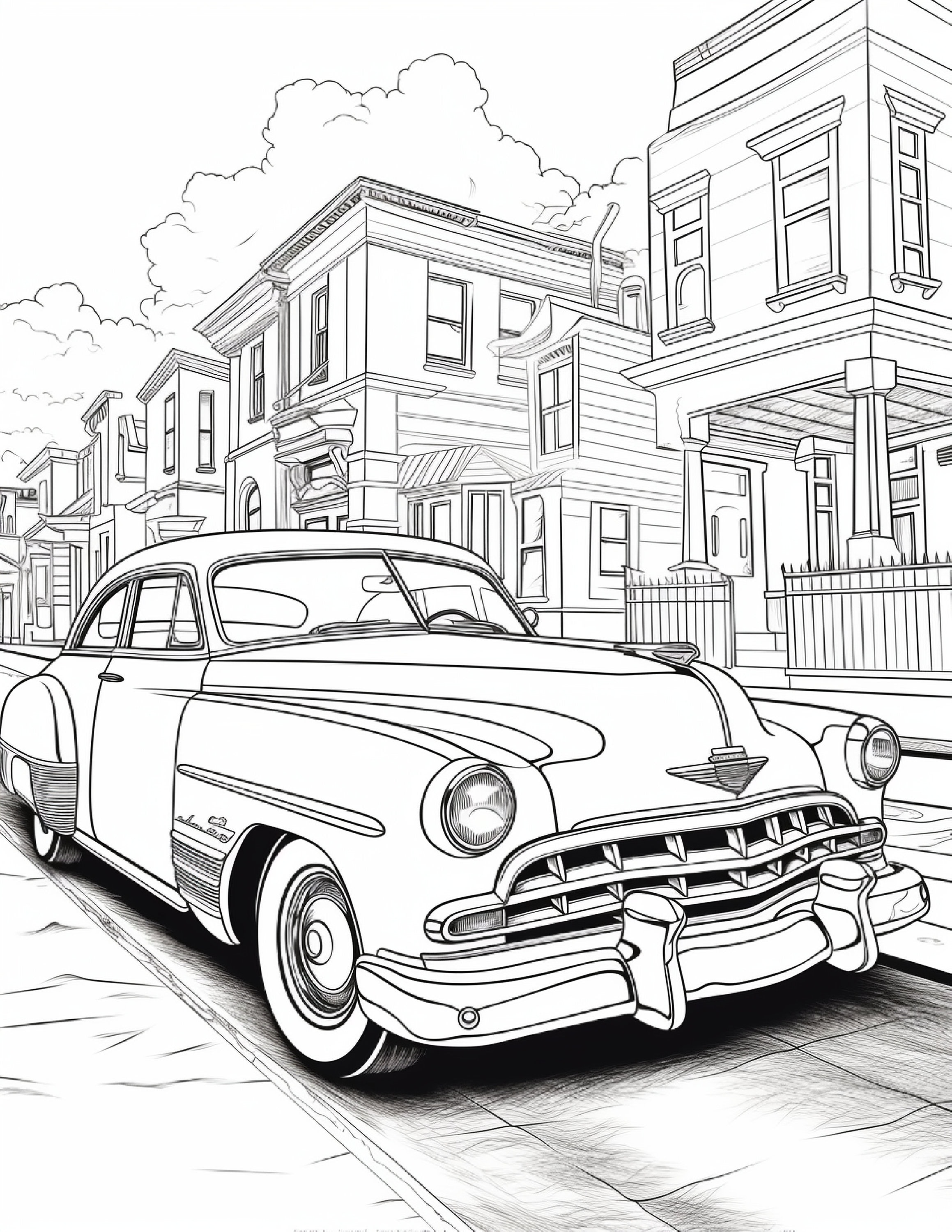 100 CLASSIC CARS Coloring Pages - Etsy