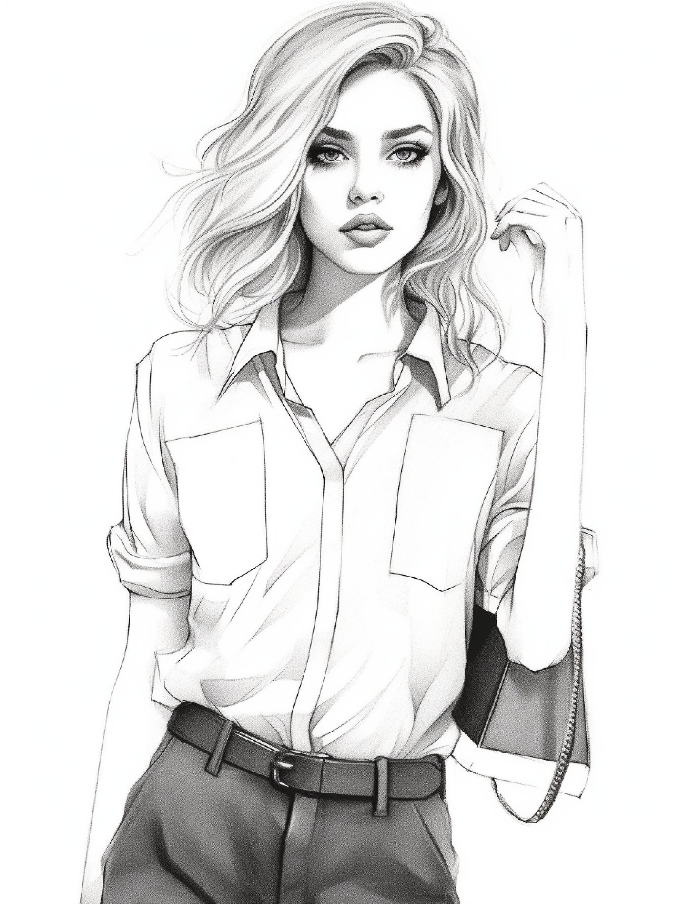 100 High Fashion Coloring Pages - Etsy