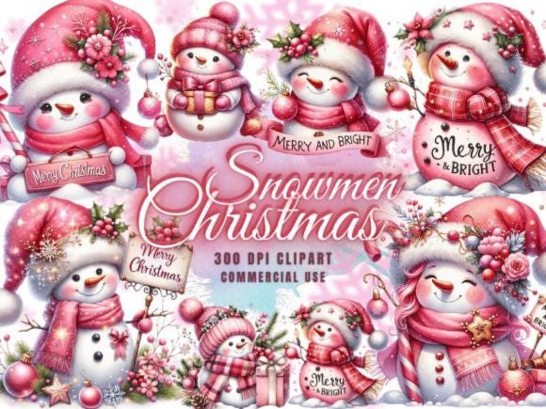 Your Cute Snowman and Christmas Items Clip Art - Etsy Canada