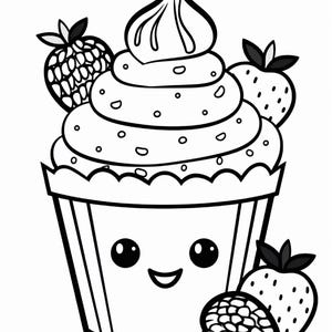 Cute Kawaii Coloring Book for Kids - Etsy