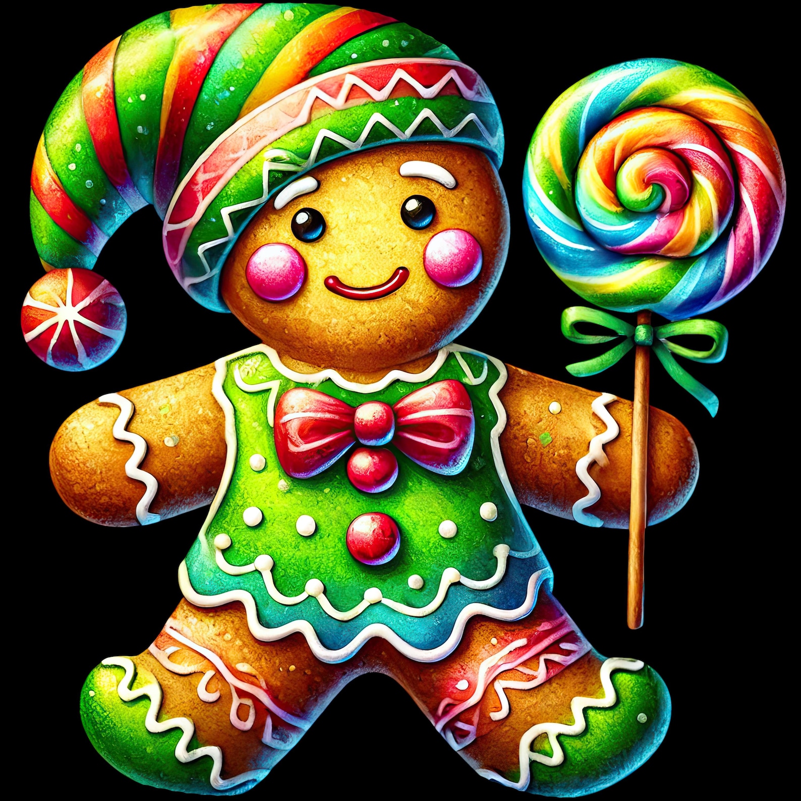 Gingerbread Men Clip Art - Etsy