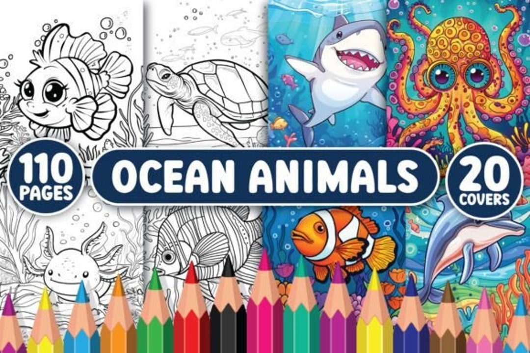 110 Ocean Animals Coloring Pages – Dive Into Printable Marine Life Art ...