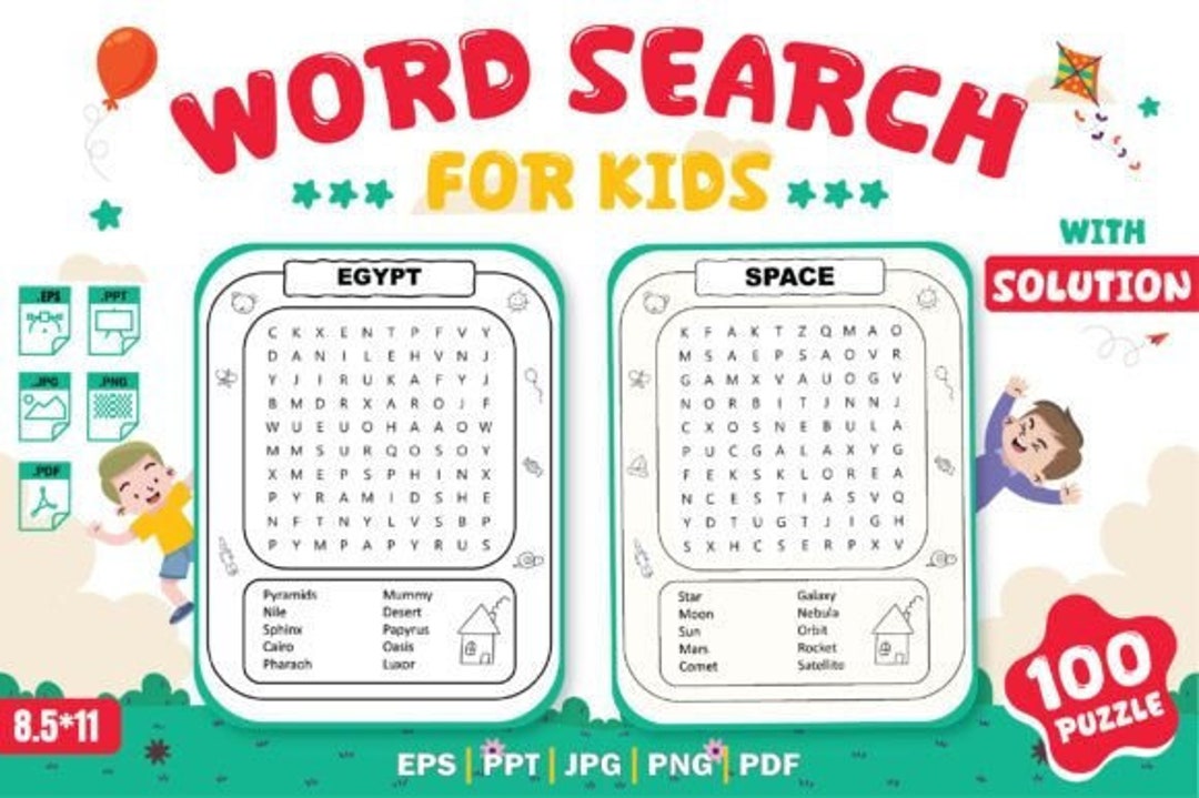 KID Word SEARCH Lot of Fun and Learning - Etsy