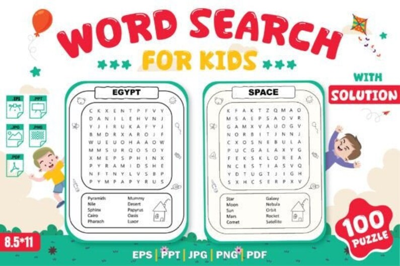 KID Word SEARCH Lot of Fun and Learning - Etsy