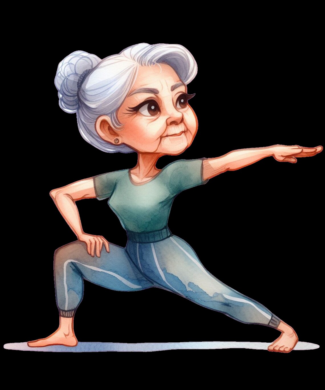 Grandma Yoga Clip Art Etsy 8895