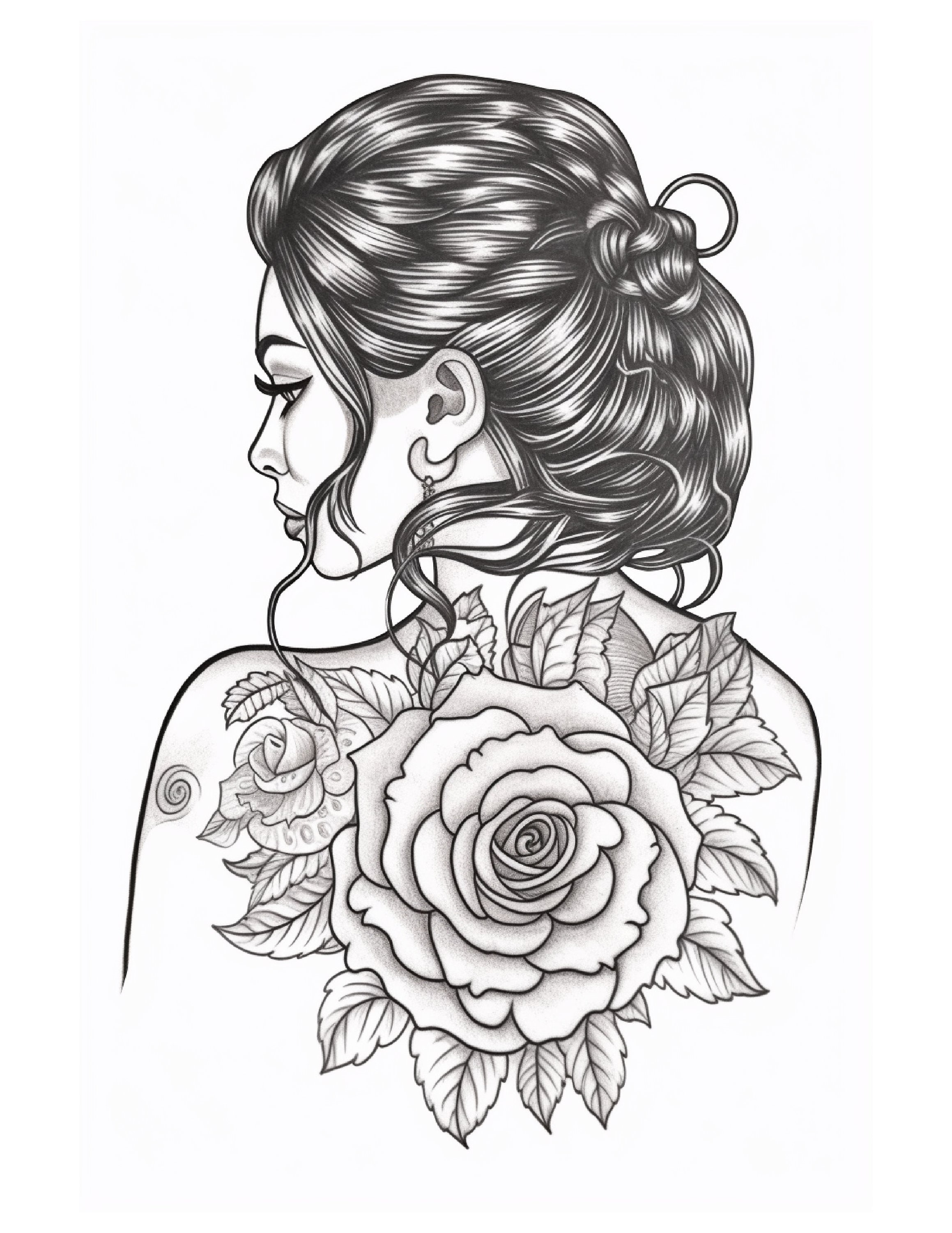 140 Tattoos Coloring Pages - Etsy