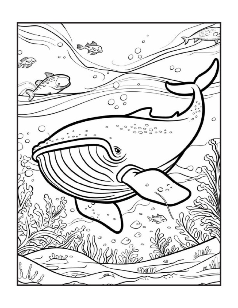 Ocean Animals Coloring Pages - Etsy