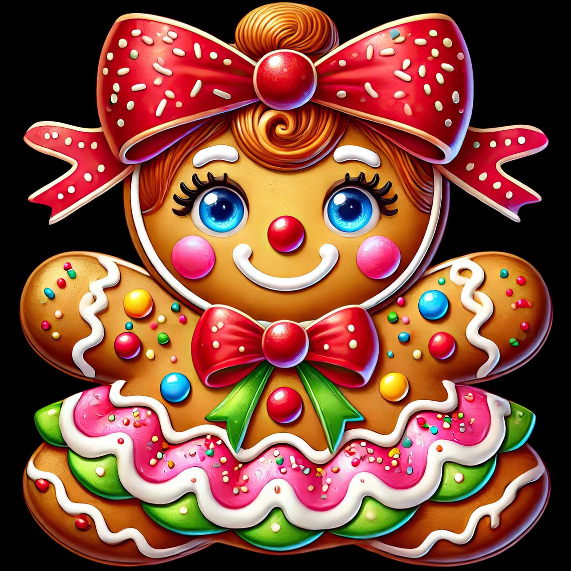 Gingerbread Men Clip Art - Etsy