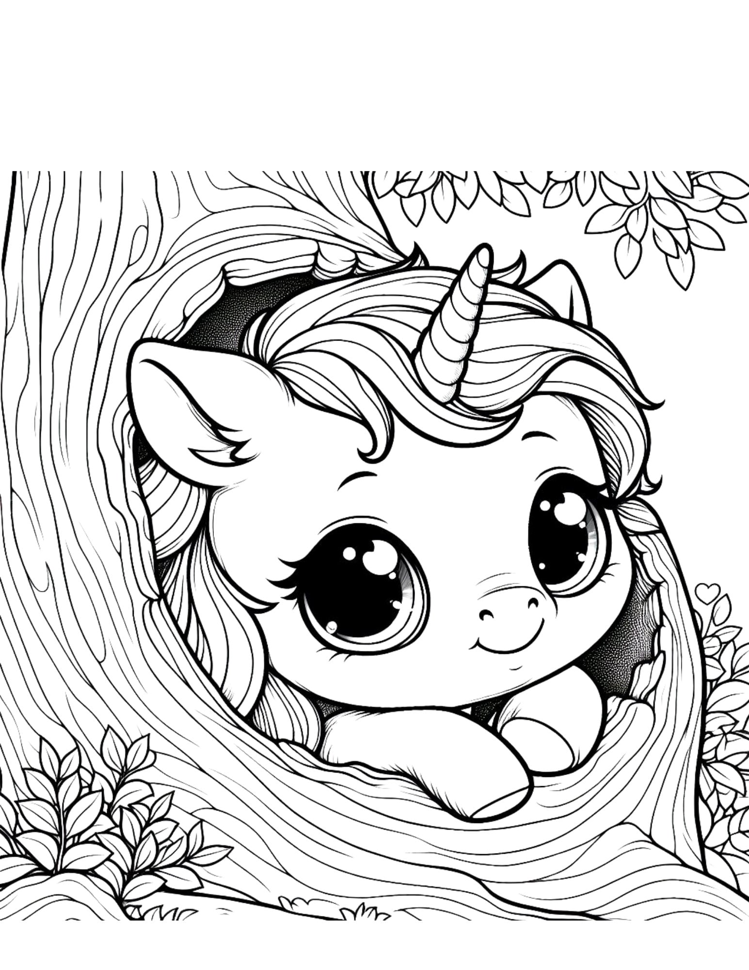 Adorable Baby Unicorn Coloring Pages - Free Printable Fun for Kids - Etsy