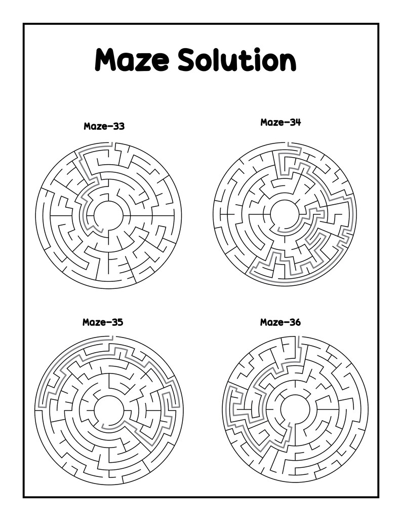 Kids Mazes Hours of Fun - Etsy