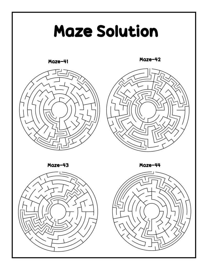 Kids Mazes Hours of Fun - Etsy