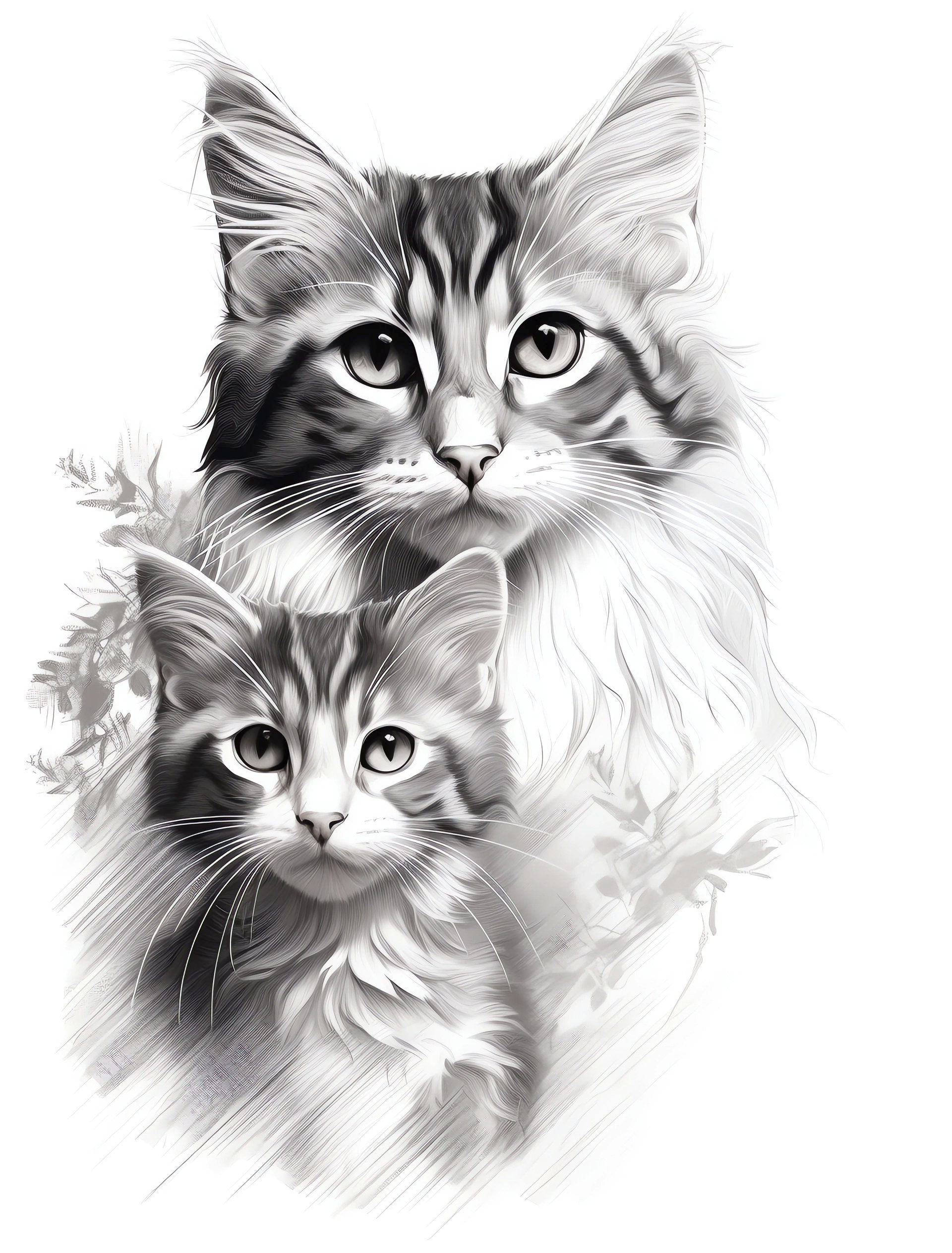 120cut Cats Coloring Pages for Stress Relief - Etsy