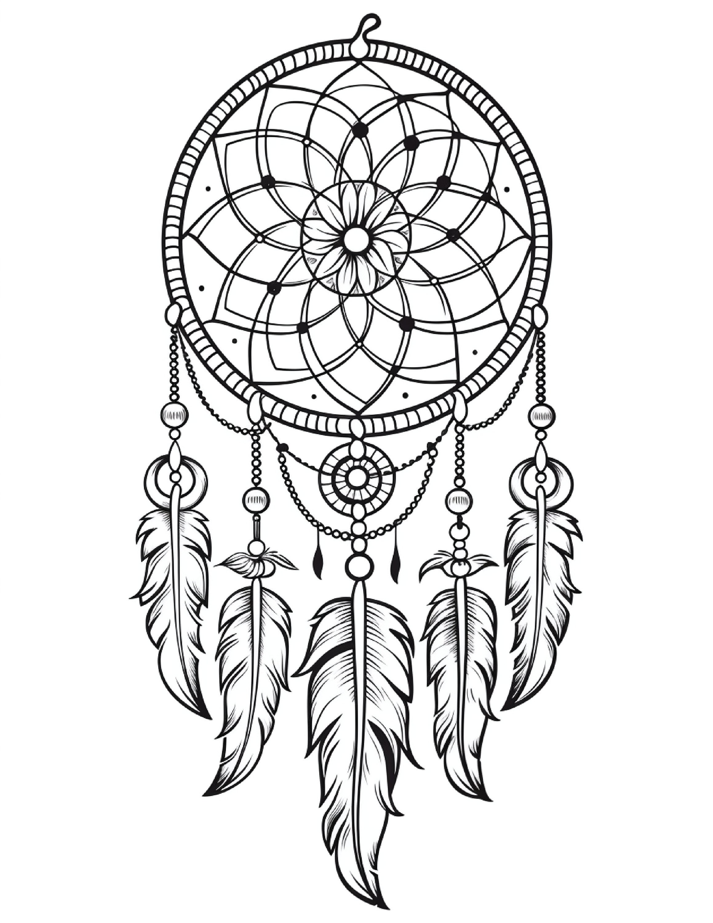 180 Dream Catcher Coloring Pages - Etsy