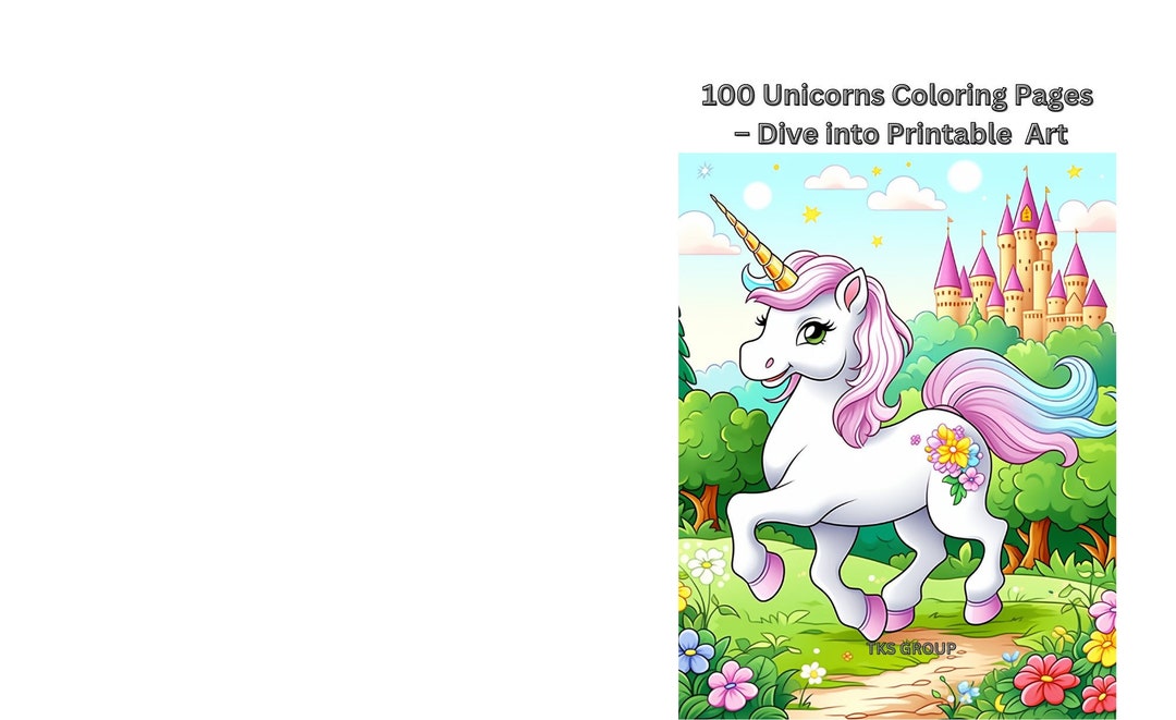 100 Unicorns Coloring Pages Dive Into Printable Art - Etsy