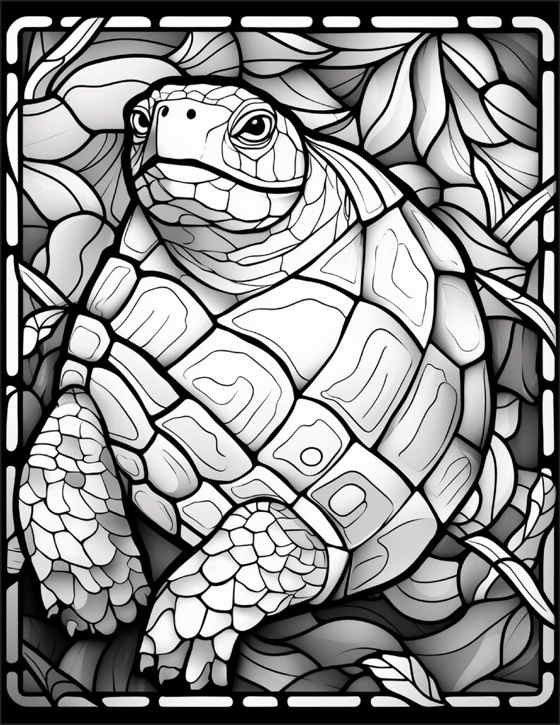 Stained Glass Animals Coloring Book - Beautiful Animal Designs for ...