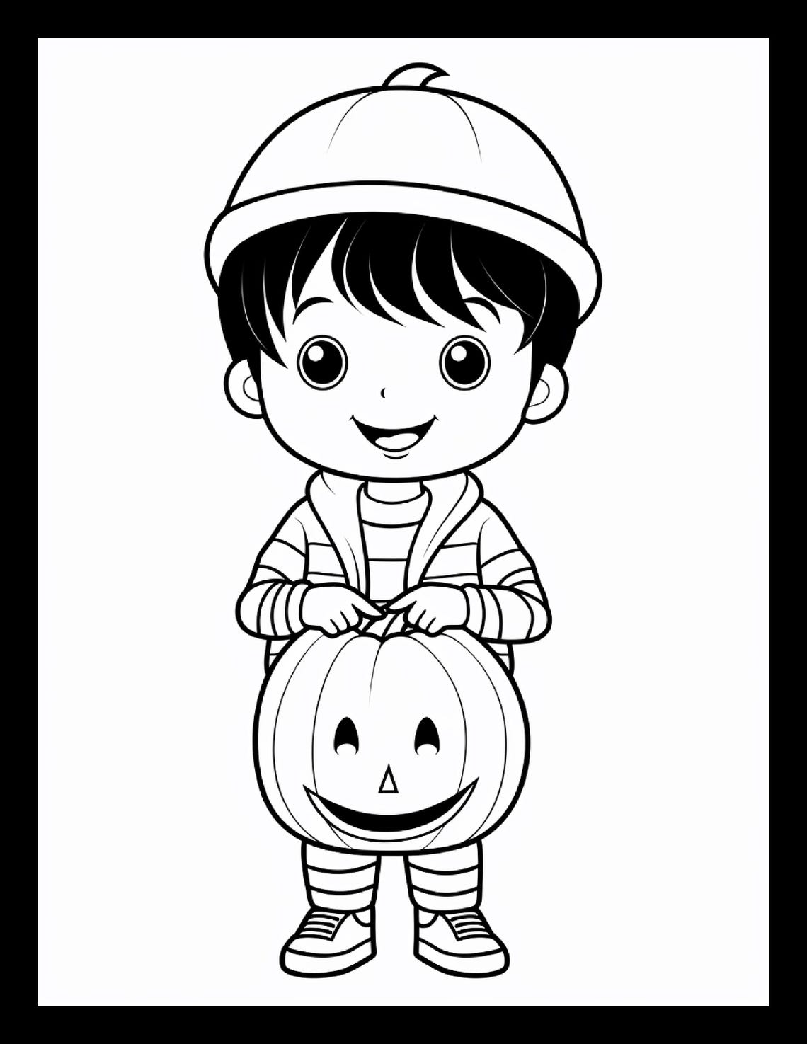 100 Cute Halloween Coloring Pages for Kids - Etsy