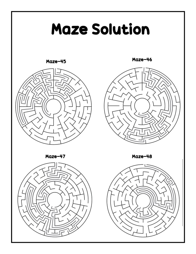 Kids Mazes Hours of Fun - Etsy