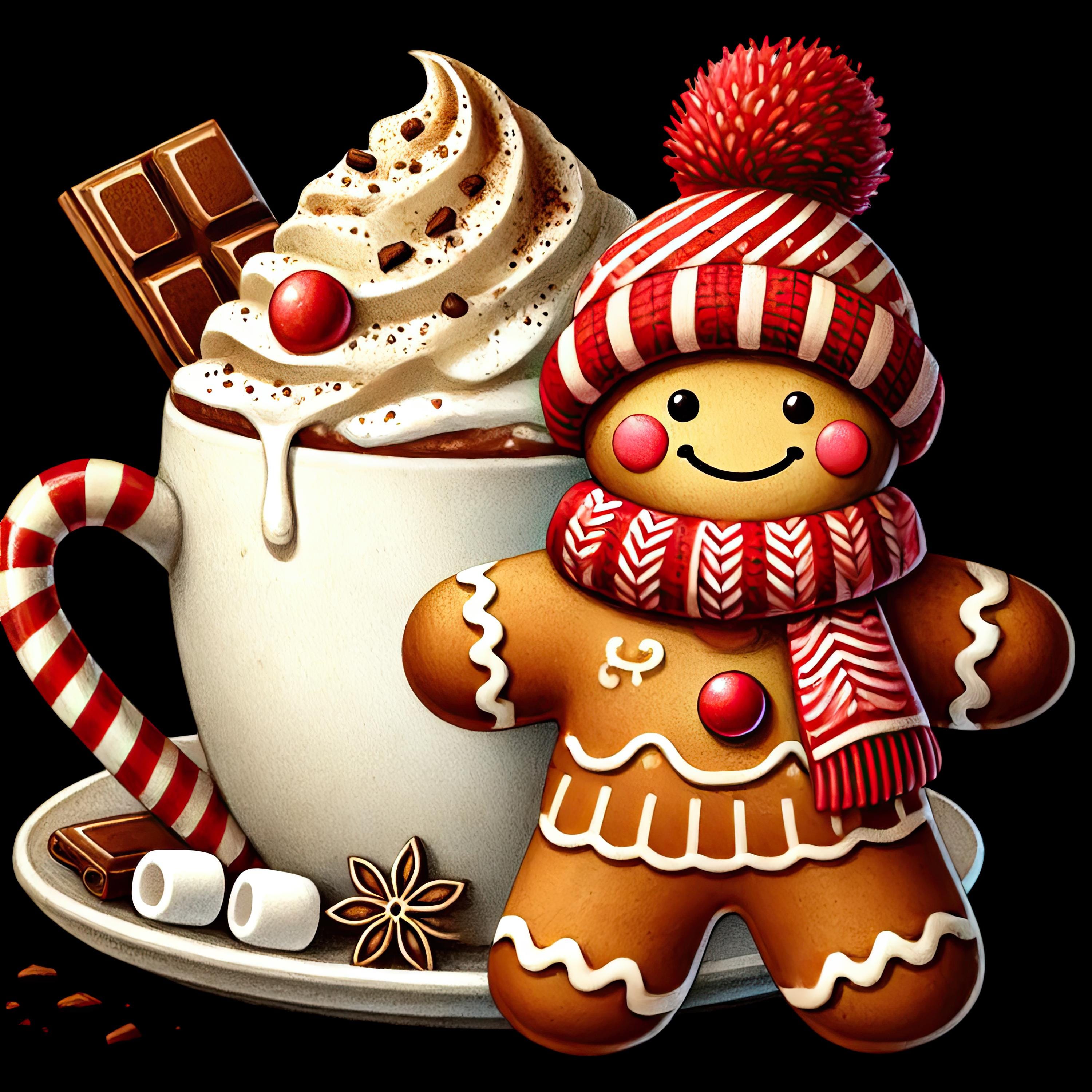 Gingerbread Men Clip Art - Etsy