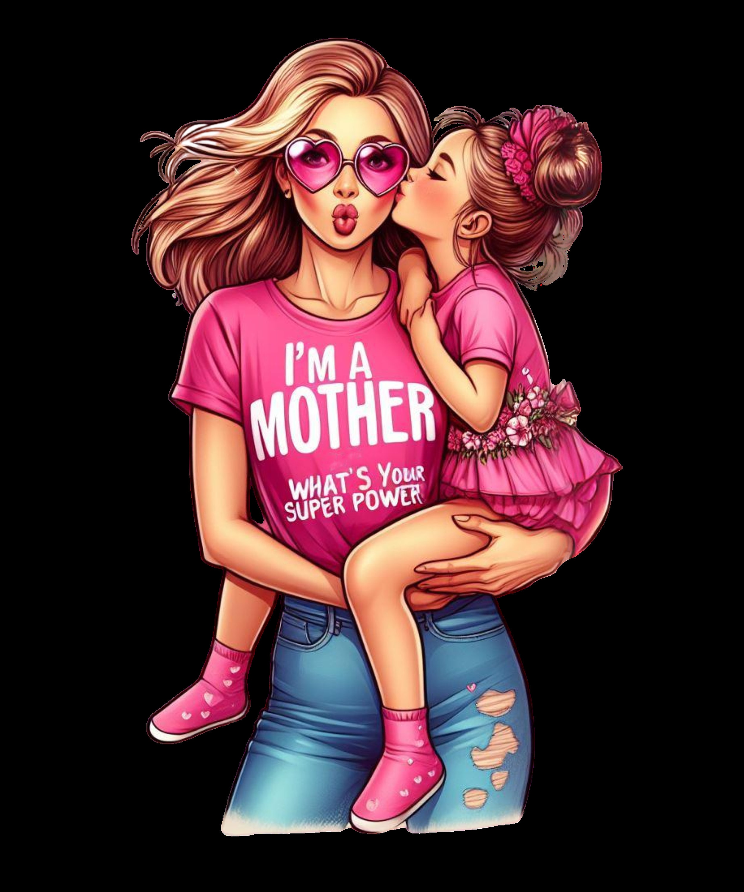 Mother and Children Clip Art – Heartwarming Printable Designs of Family ...