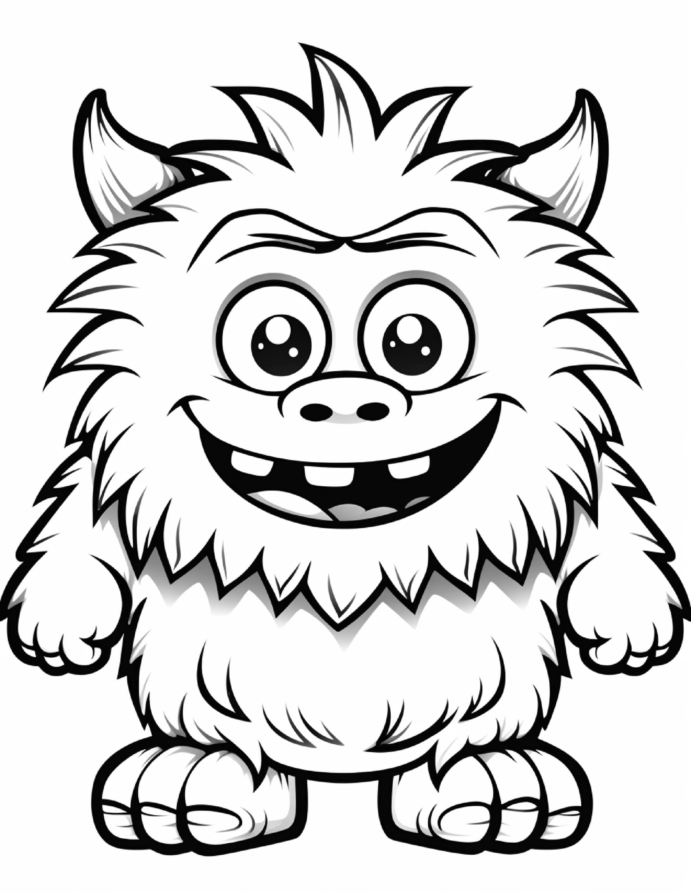 100 Cute Monster Color Pages - Etsy