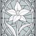 180 Stain Glass Flowers Coloring Pages - Etsy