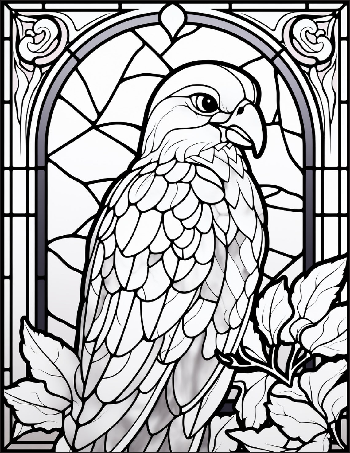100 Stained Glass Animal Coloring Pages - Etsy
