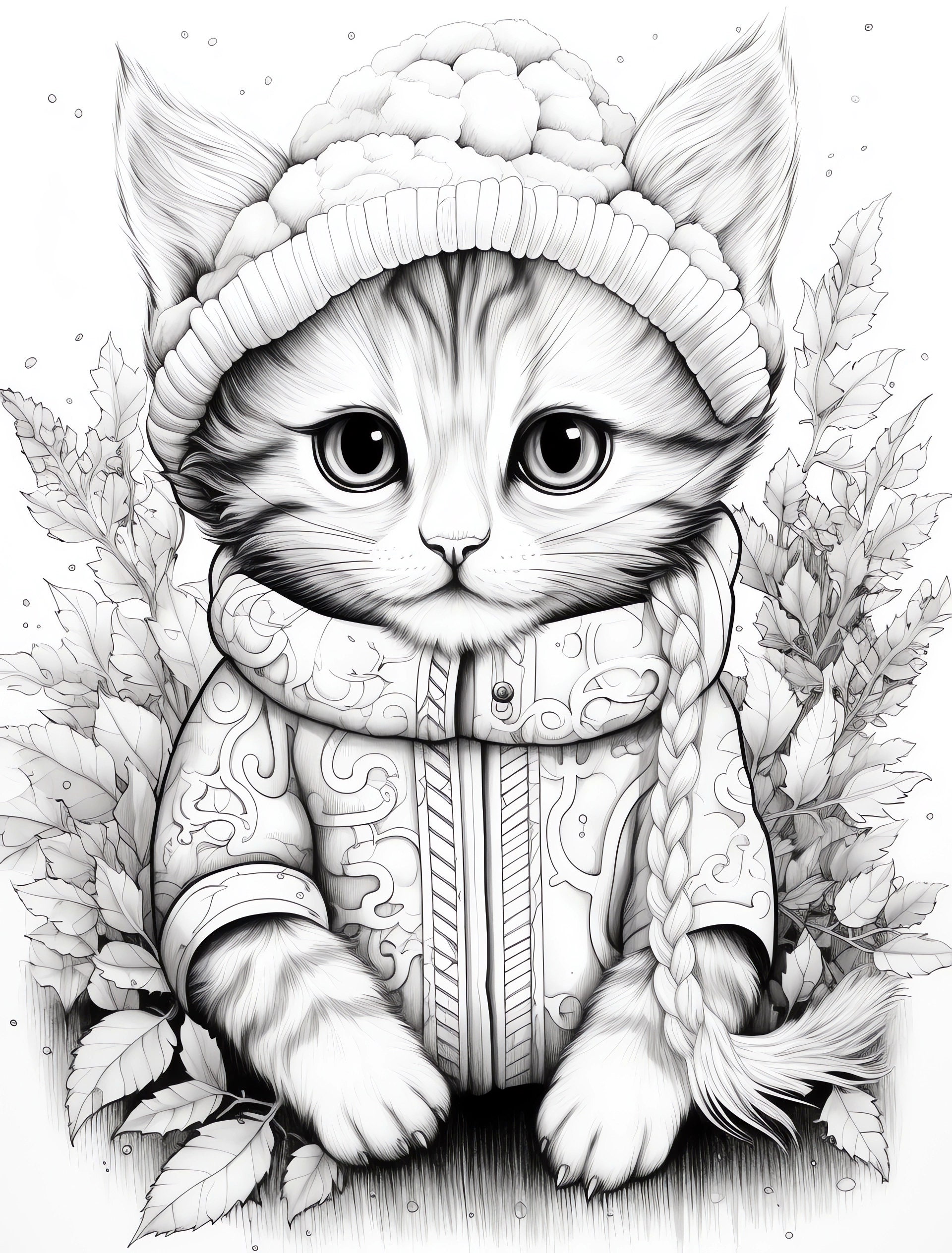 120cut Cats Coloring Pages for Stress Relief - Etsy