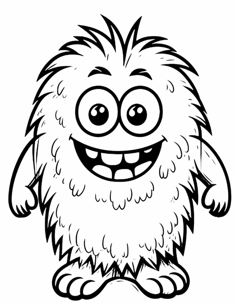 100 Cute Monster Color Pages - Etsy