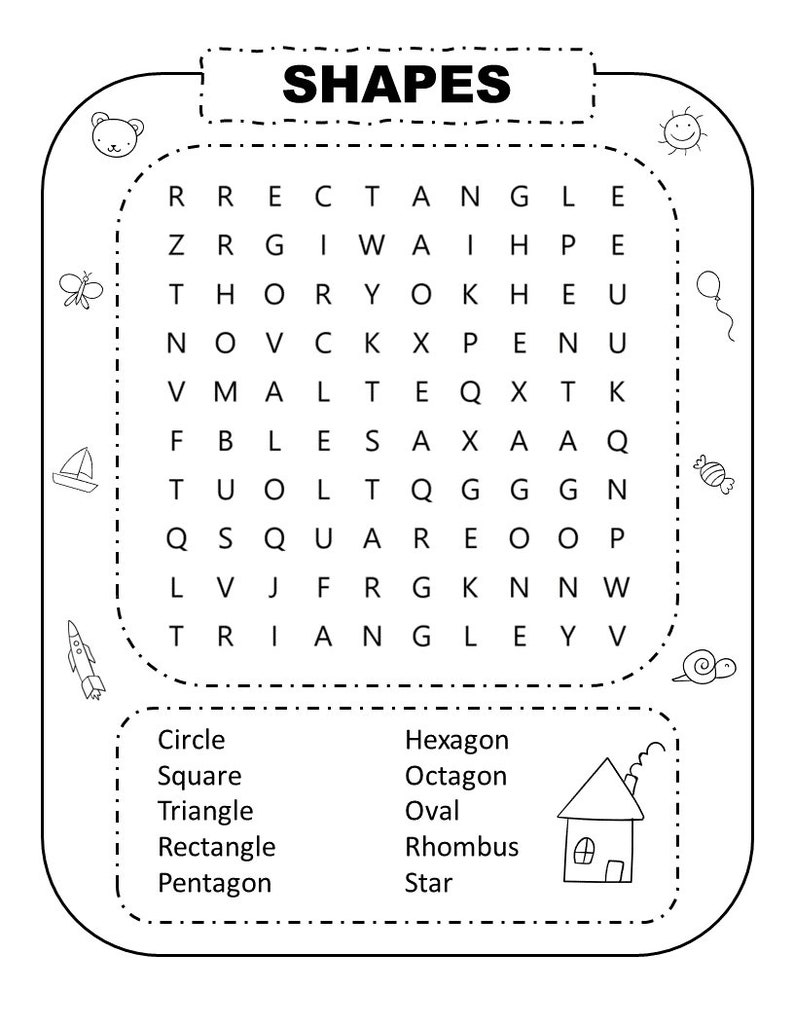 KID Word SEARCH Lot of Fun and Learning - Etsy
