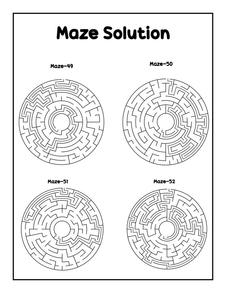 Kids Mazes Hours of Fun - Etsy
