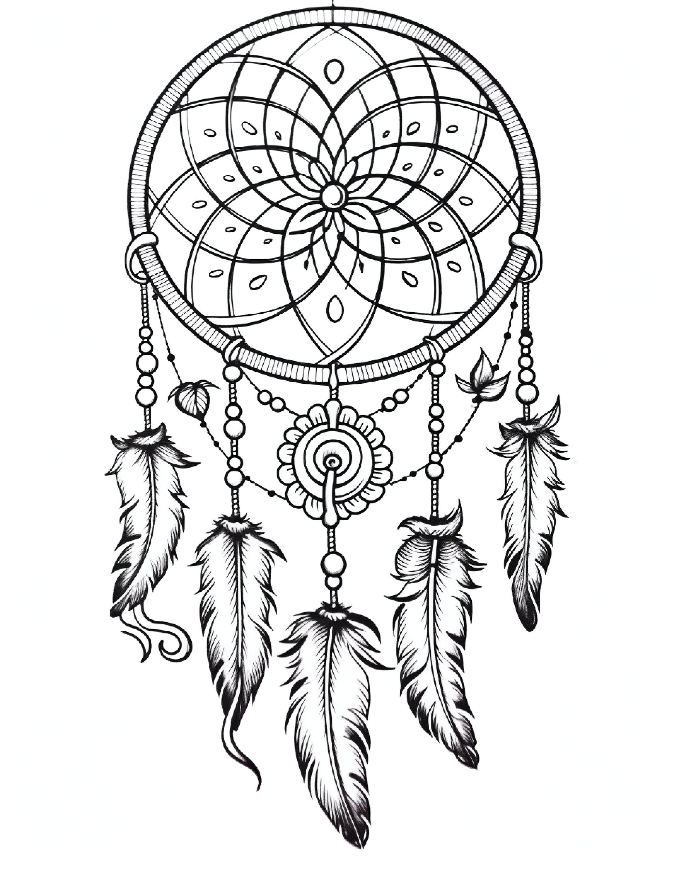 180 Dream Catcher Coloring Pages - Etsy