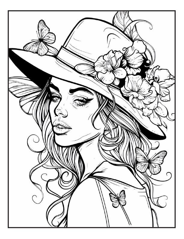 100 Butterfly Girls Coloring Pages – Printable Coloring Book for Kids ...