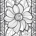 180 Stain Glass Flowers Coloring Pages - Etsy