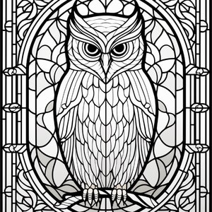 100 Stained Glass Animal Coloring Pages - Etsy