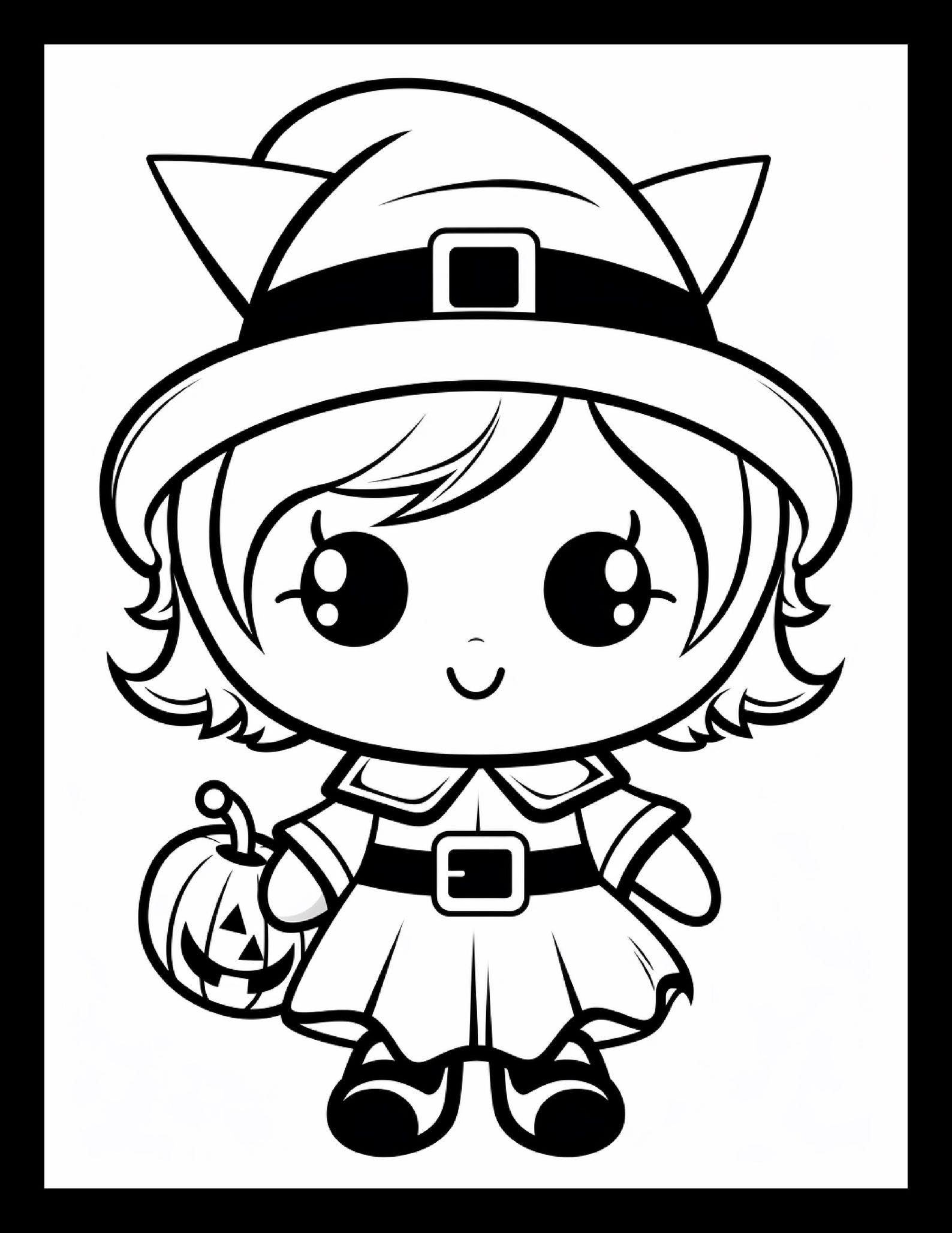 100 Cute Halloween Coloring Pages for Kids - Etsy
